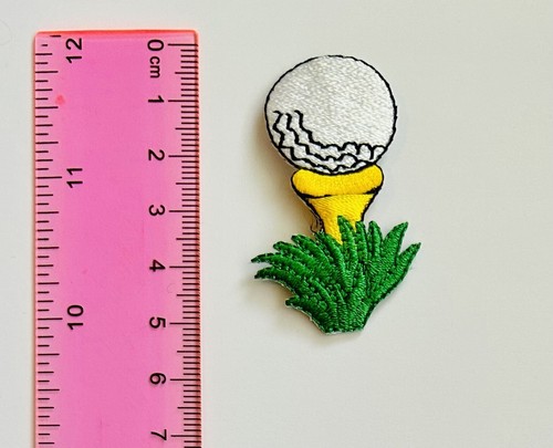 Golf Ball Tee Golfing Sew-On Patch Badge Embroidered Appliqué | eBay