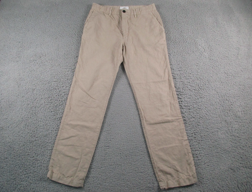 Mr P Porter Pants Mens Size 32 Biege Khaki Slacks Trousers Linen Cotton ...