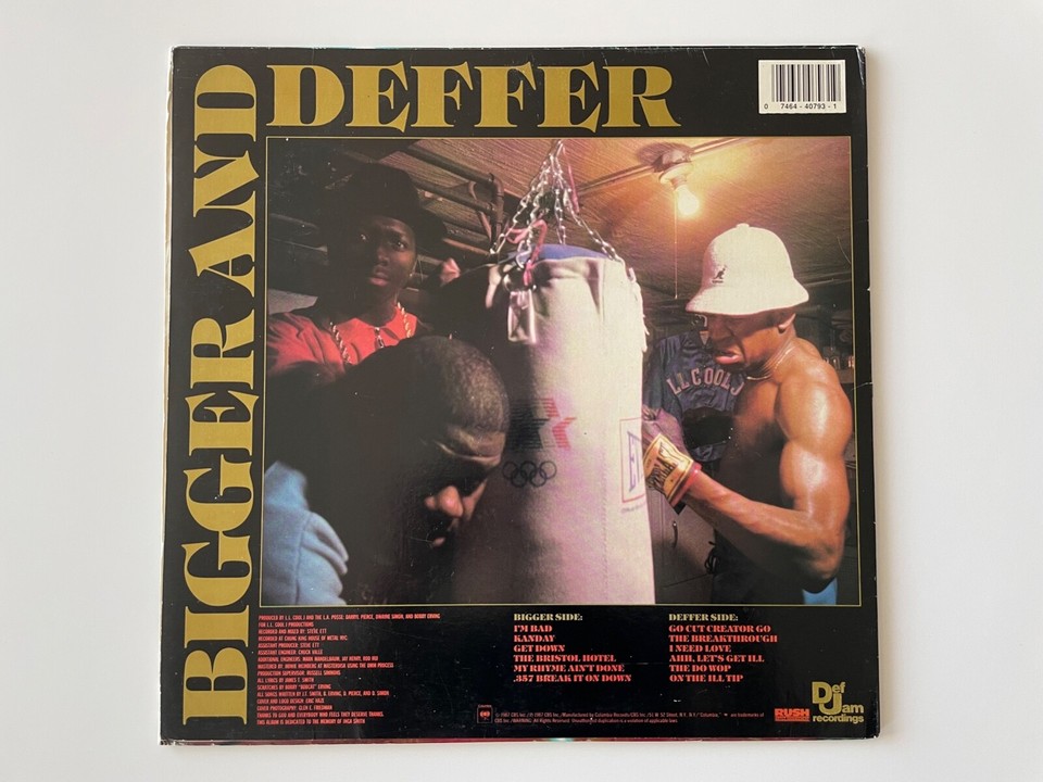 LL COOL J - BIGGER AND DEFFER (BAD) - OG 1987 PRESS VINYL LP - DEF JAM ...