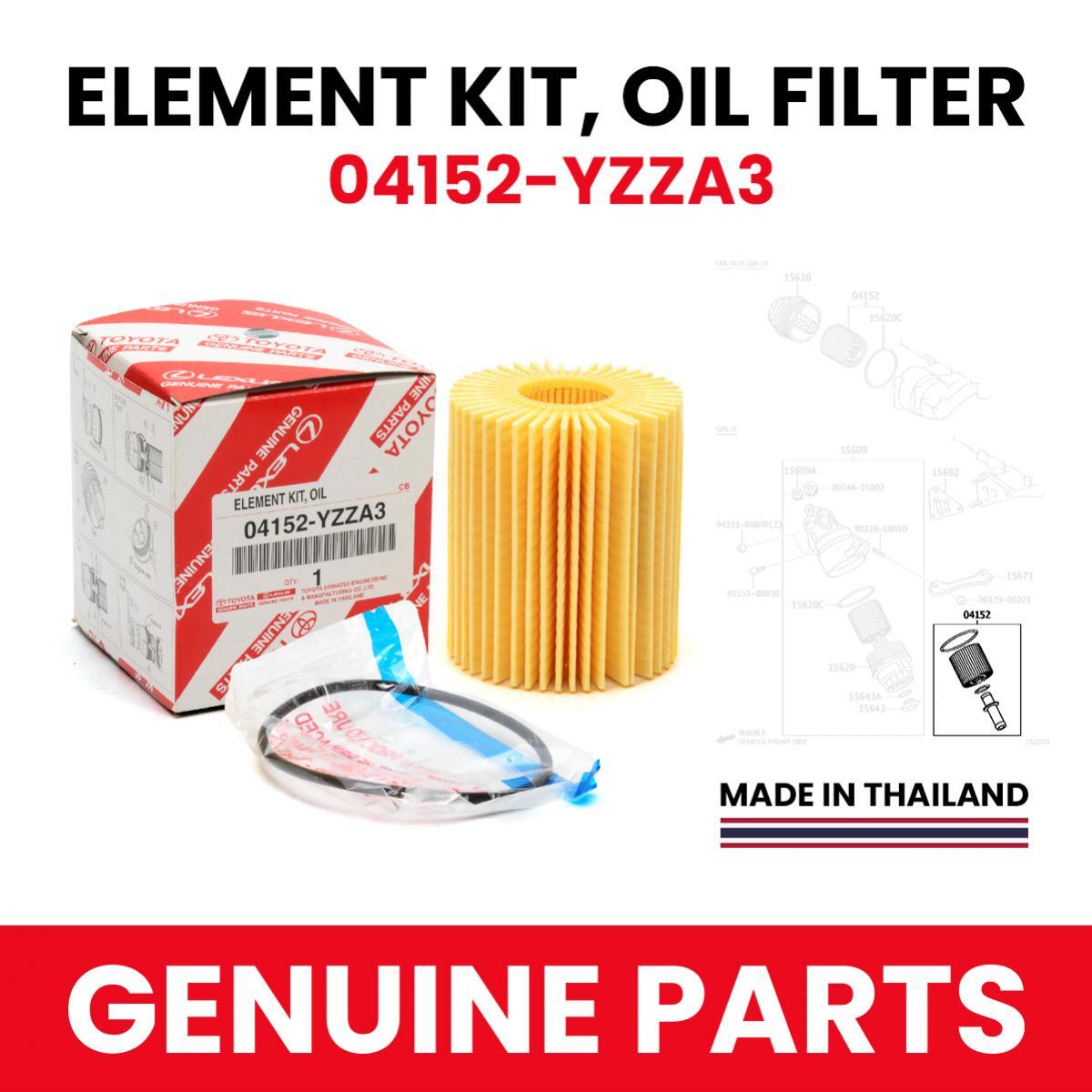 Lexus OEM Factory Oil Filter 04152-yzza3 04152YZZA3 W/ Gaskets for sale ...