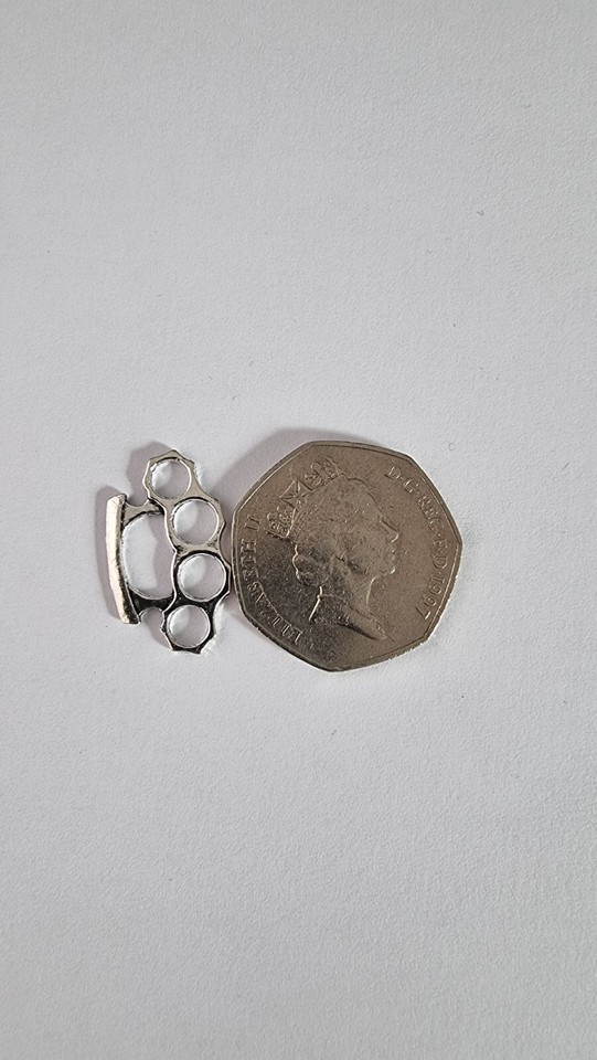 Silver Knuckle Duster Pendant [For Chain/Necklace/Bracelet] | eBay