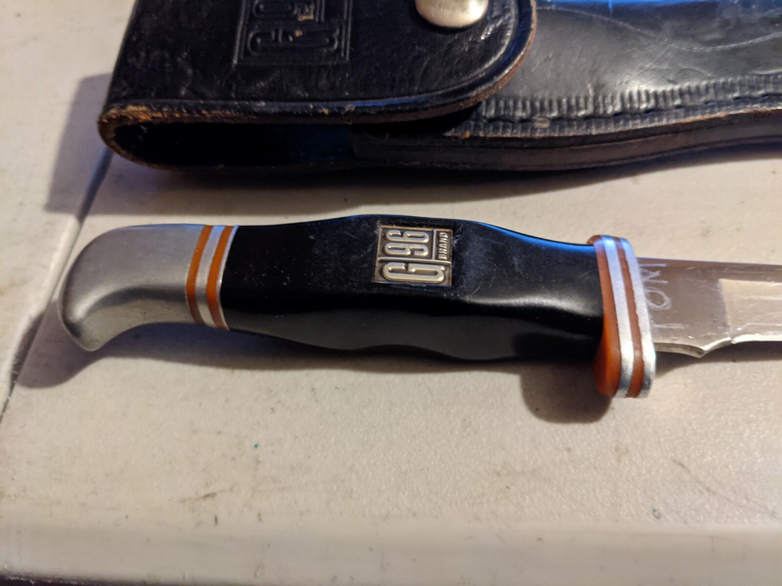 Vintage G96 Brand Knife Model 920 Rustproof Steel Japan with Leather Sheath | eBay