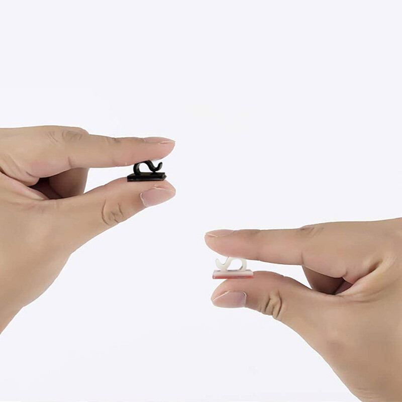 Self Adhesive Nylon Cable Clip Wire Conduit Hook Fasteners Cable ...