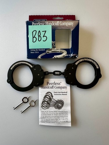 ETCHED-Peerless Model 730C Superlite Aluminum Black Handcuffs | eBay