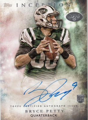 2015 Bryce Petty TOPPS INCEPTION Autograph Rookie Card Au Auto Jets | eBay
