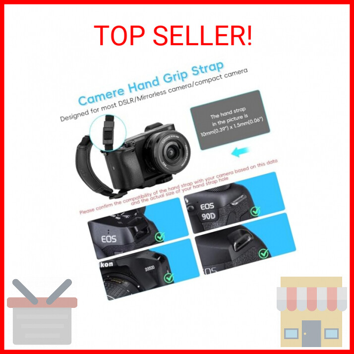 JJC Camera Hand Grip Strap for Canon EOS R8 R10 R7 R5 C R6 Mark II R RP ...