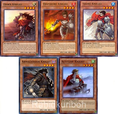 Yugioh Attribute Knight Set - Shore Armageddon Dawn Brushfire Altitude ...