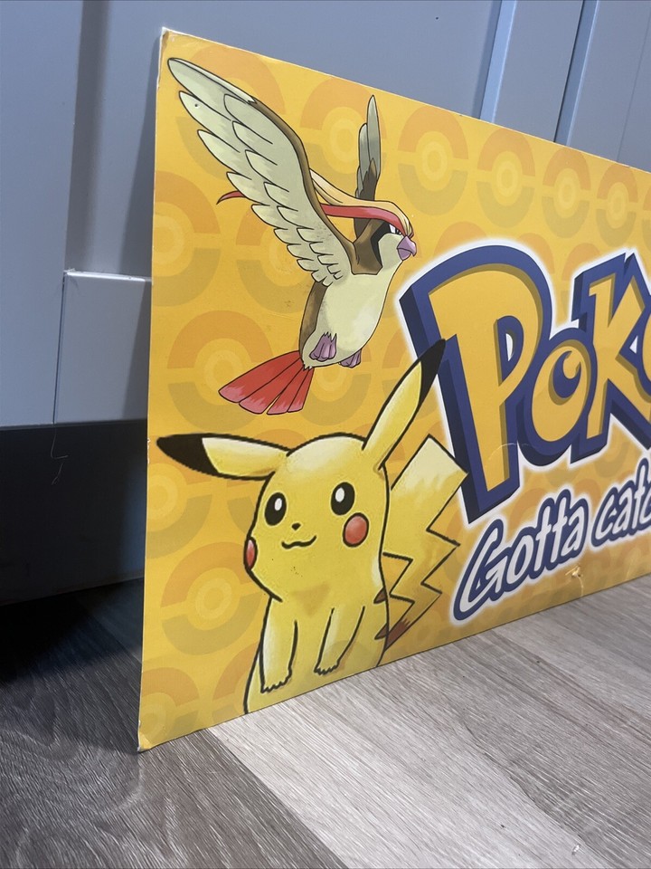 Pokémon Nintendo GameStop Retail Marketing Promo Poster Sign Rare 36 ...