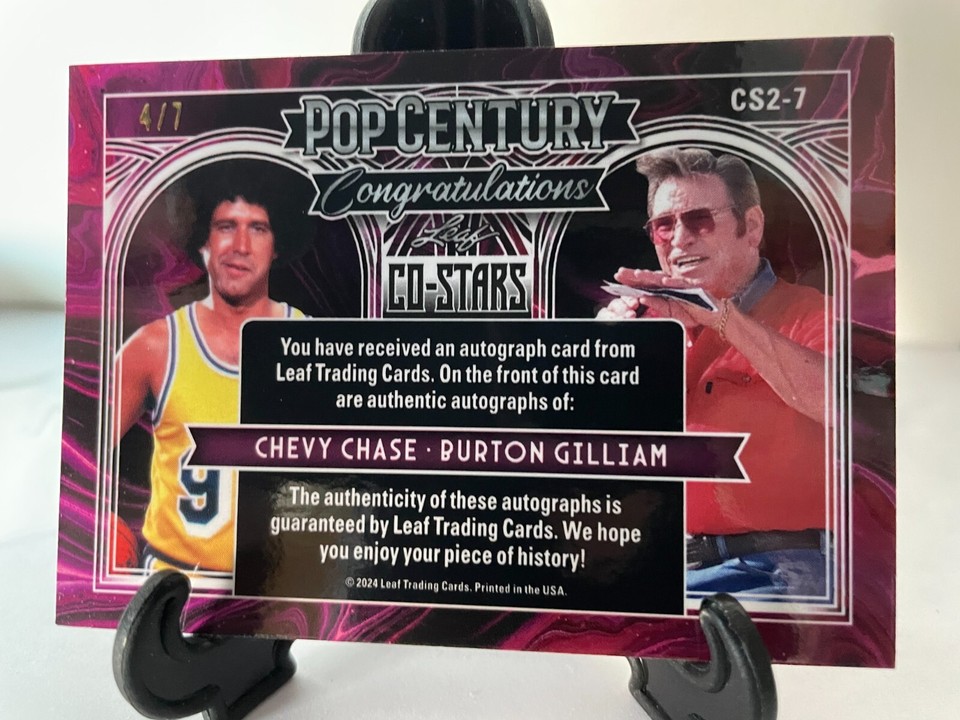 2024 Leaf Pop Century Co-Stars Chevy Chase Burton Gilliam Dual Auto ...