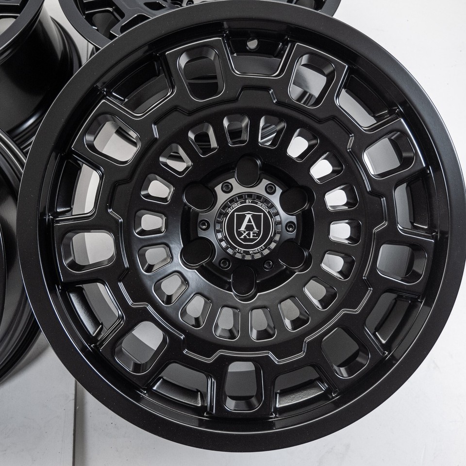 Mercedes Sprinter VW Crafter 17” Alloy Wheels Axe EX38 Satin Black ...