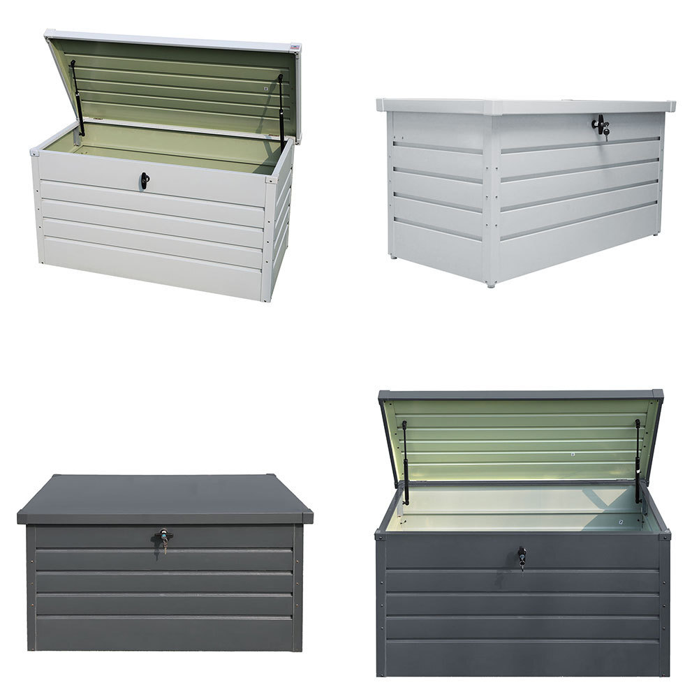 Outdoor Garden Metal Storage Box 200L/350L/600L Lockable Utility Chest ...