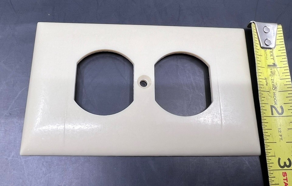 Lot of 6 Sierra Bakelite Ivory MCM 5 Two Gang Outlet Plate Cover 1 ...