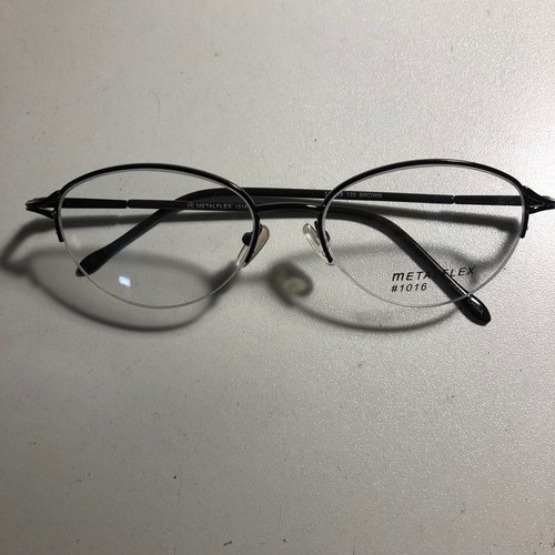 New Unisex METALFLEX #1016 Brown Metal RXable HalfRims Eyeglasses ...
