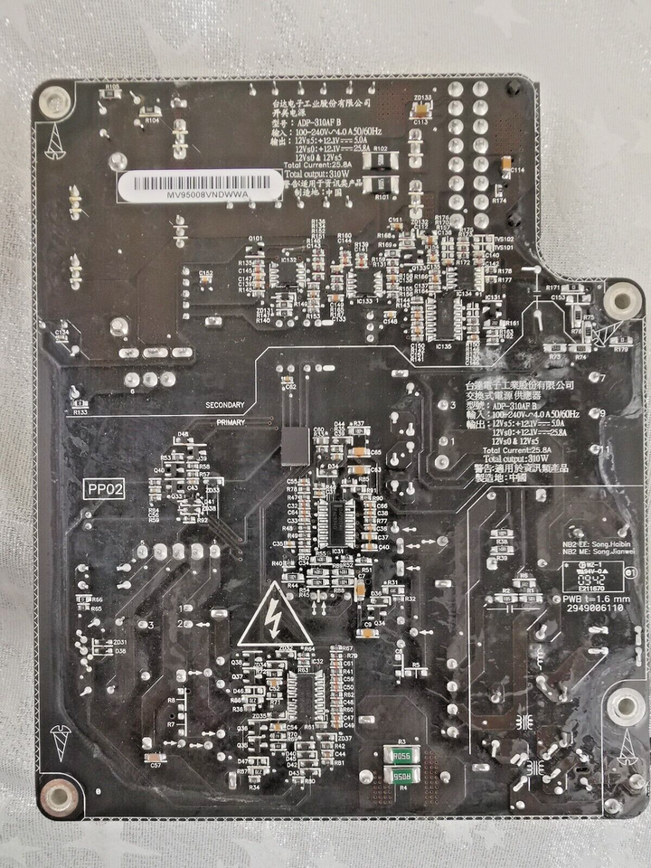 Genuine Apple A1312 iMac 27" Power Supply Unit ADP-310AF B PSU Board ...
