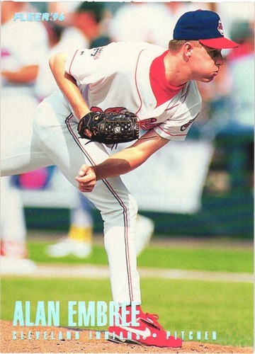 1996 Fleer - Tiffany #85 Alan Embree Cleveland Indians Silver Variant ...