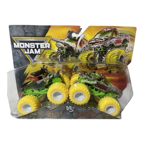 Monster Jam Zombie vs Curse Monster Trucks 2 Pack Toy Kids 1:64 scale ...