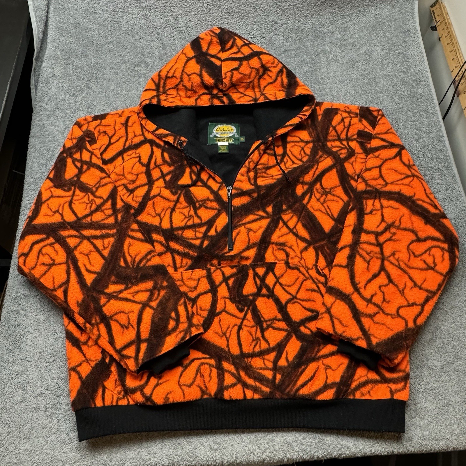 Rare VTG Cabela’s Bright Safety Orange Tree Camo Flee… - Gem