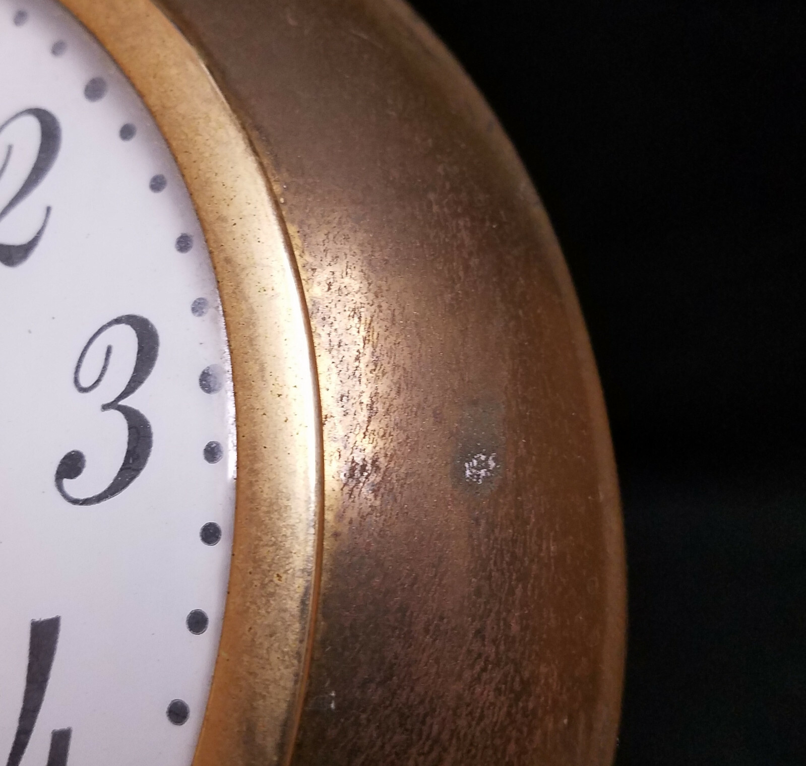 Vintage Brass Wall Clock UNITED CLOCK CORP Brooklyn NY 8" round model ...