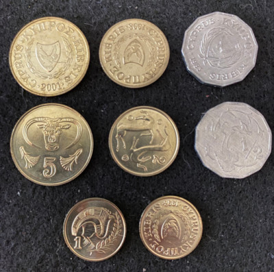 Cyprus 4 Coins Set 1/2, 1, 2, 5 Cents UNC World Coins | eBay