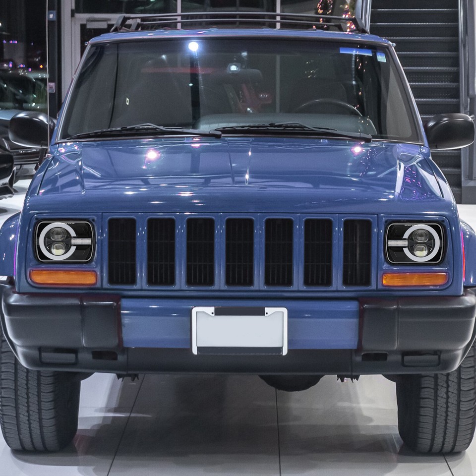 Fit for Ford F150 Bronco 1978-1986 Pair 7x6" Square LED Headlights Turn ...