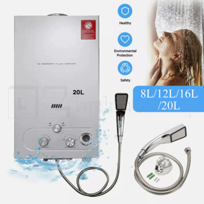 8-20L Instant Gas Hot Water System Heater Portable Shower LPG Caravan ...