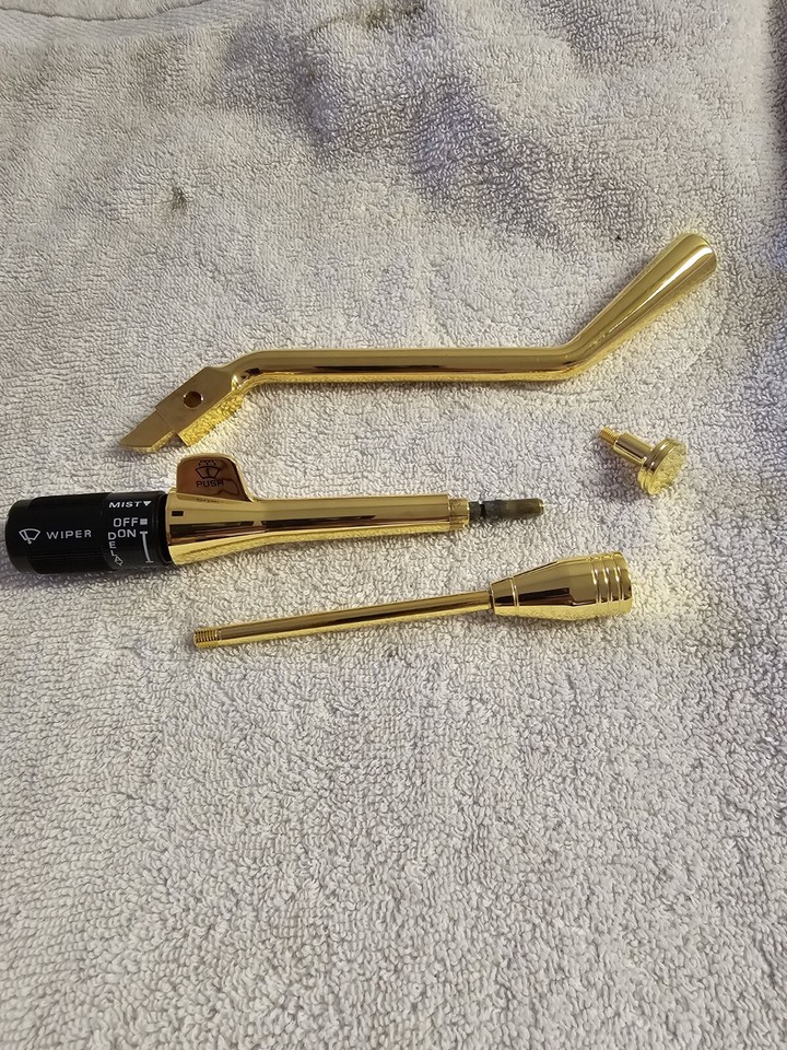 G Body Cutlass Regal Monte Malibu 24k Gold Column Shifter Kit Lowrider ...