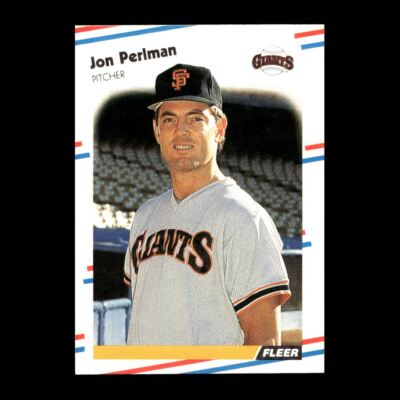 Jon Perlman 1988 Fleer Rookie San Francisco Giants #93 R326Q 93 | eBay
