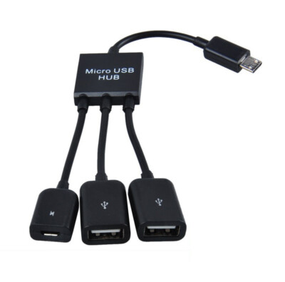 3-in-1 Micro USB OTG Adapter Cable With Extra Power Supply For Mobile ...
