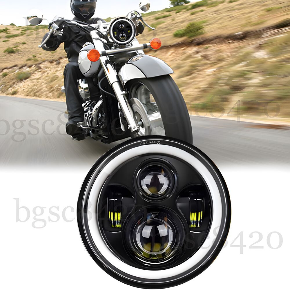 For Honda Shadow VT VT1100 VT750 VT600 VF750 7inch LED Headlight Turn ...