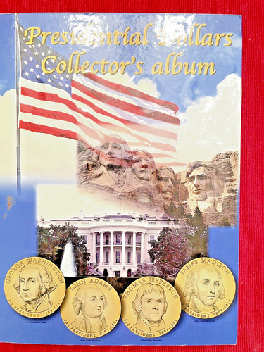 Presidential Dollars Collectors Album Complete Set. Uncirculated ...