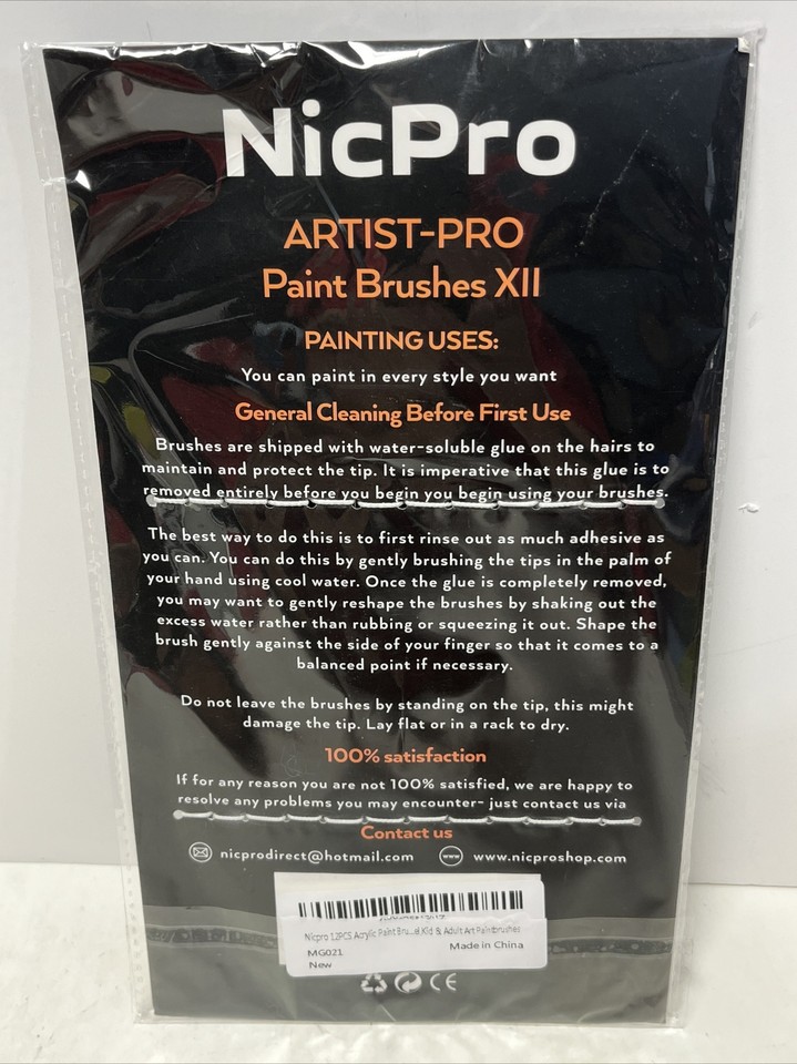 Nic Pro Artist-Pro Paint Brushes XII New 12 Brushes Micro | eBay