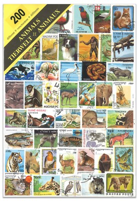 200 Different Animals Used Stamps Thematic Window Display Packet | eBay