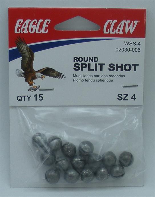 Eagle Claw 02030-006-4 Round Split Shot Size 4 15CT | eBay