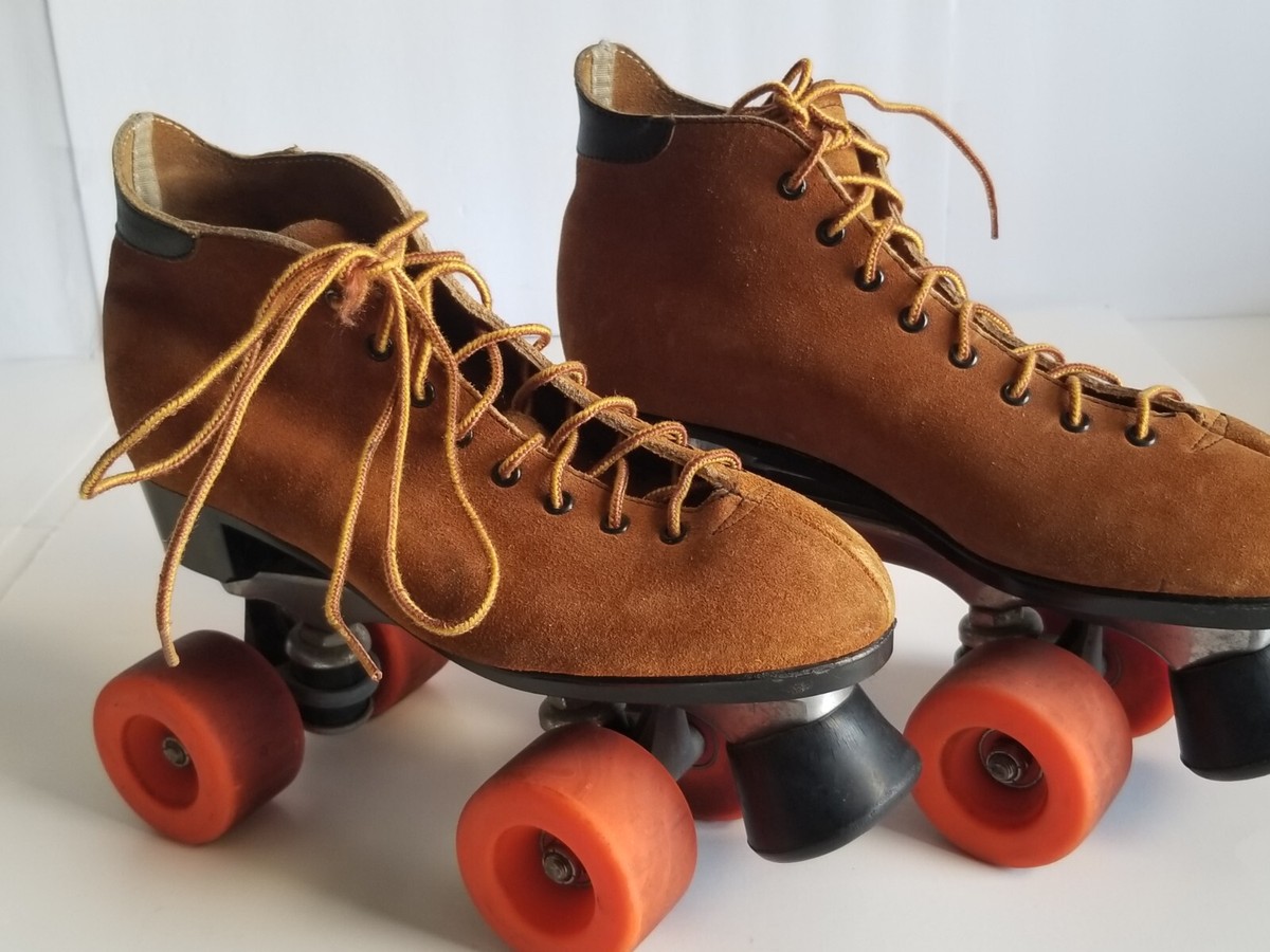 Vintage Brown Suede Roller Skates Suede Roller Skates Etsy