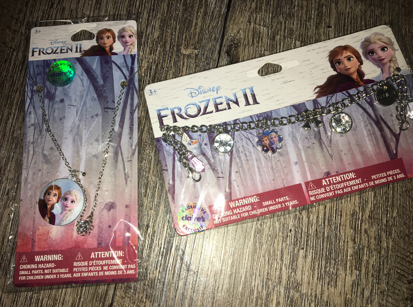 Claire’s Disney Frozen Locket Rhinestone Necklace Charm Bracelet ...