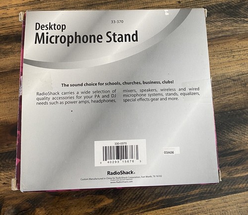 Radio Shack Omni-Directional Dynamic Microphone 33-3030 with Desktop ...