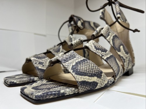 Banana Republic Medina Gladiator Sandals Python Size 7 1/2 Square Toe ...