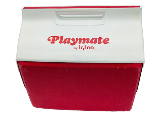 VTG 1984 Large Playmate by Igloo Cooler Red White Side Push Button 16 ...