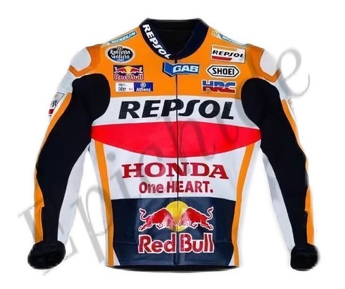 HONDA REPSOL NEW LEATHER RACING JACKET NEW ARMOR PROTECTED CE APPROVED ...