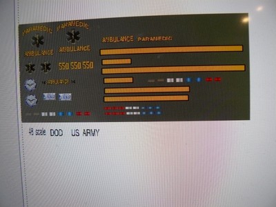 US Army DOD Ambulance Decals 1:48 Custom | eBay