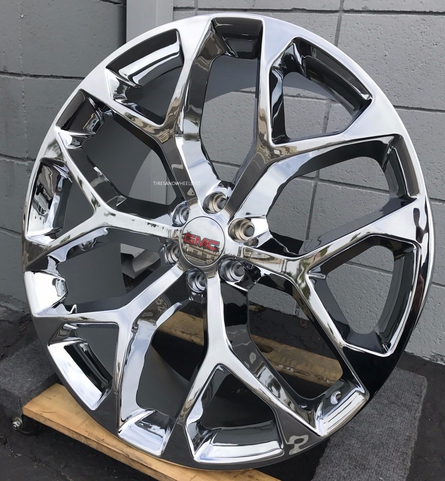 20" inch Chrome Snowflake Wheels | Fit Sierra Yukon Escalade Tahoe ...