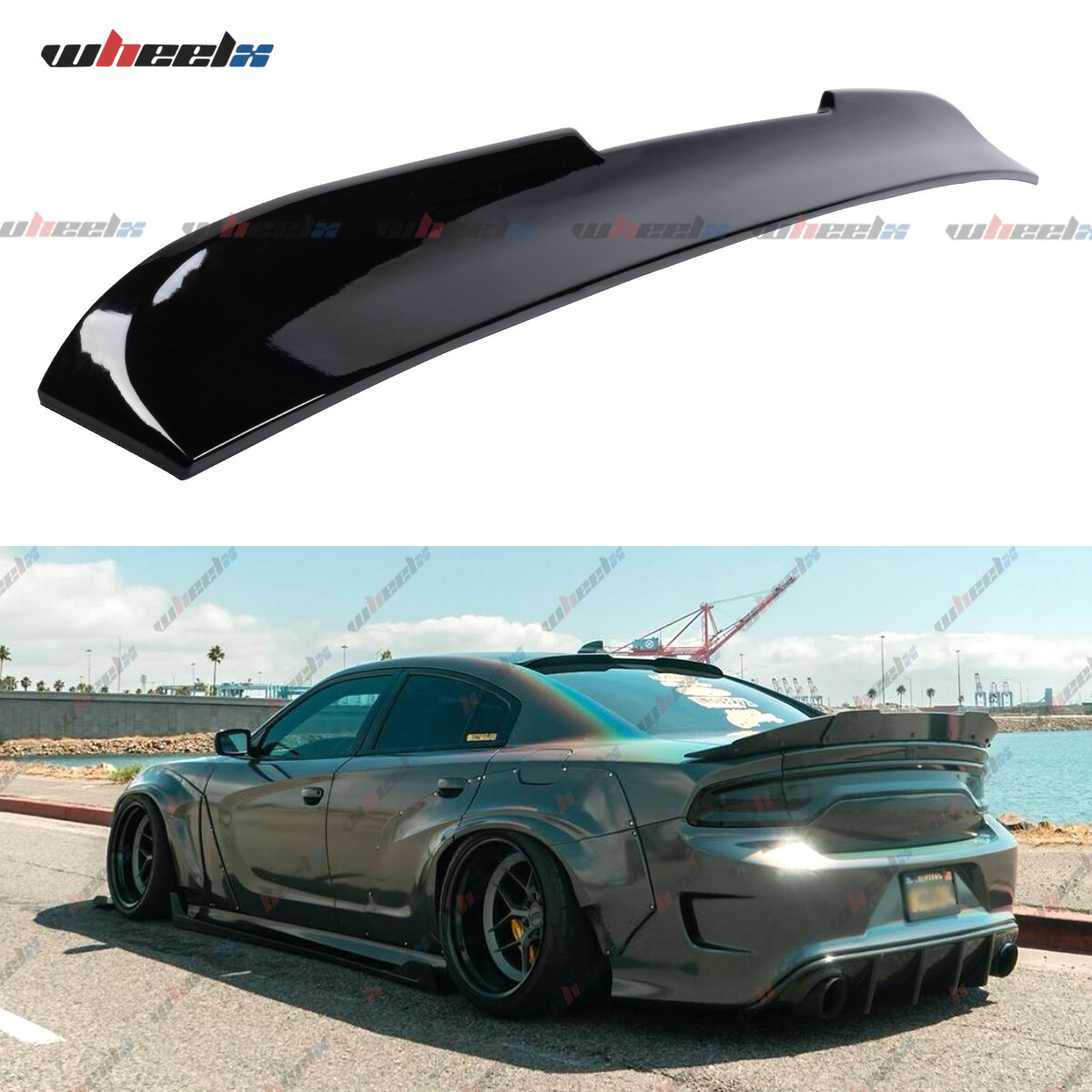 FOR 2011-2023 DODGE CHARGER GLOSSY BLACK DUCKBILL STYLE REAR WINDOW ...
