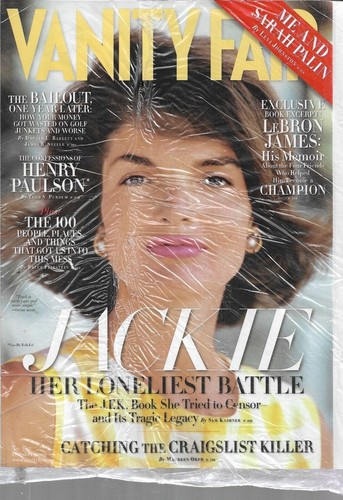 JACKIE KENNEDY - VANITY FAIR Mag Oct 2009 - BRAND NEW - Factory Sealed ...