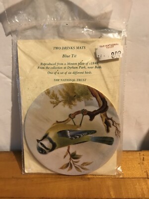 2 The National Trust Bird Bar Drink Coasters new blue tit bullfinch | eBay