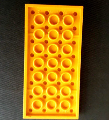 LEGO Plate 4x8 yellow Vintage pat, pend. set 137 149 652 450 347 369 ...