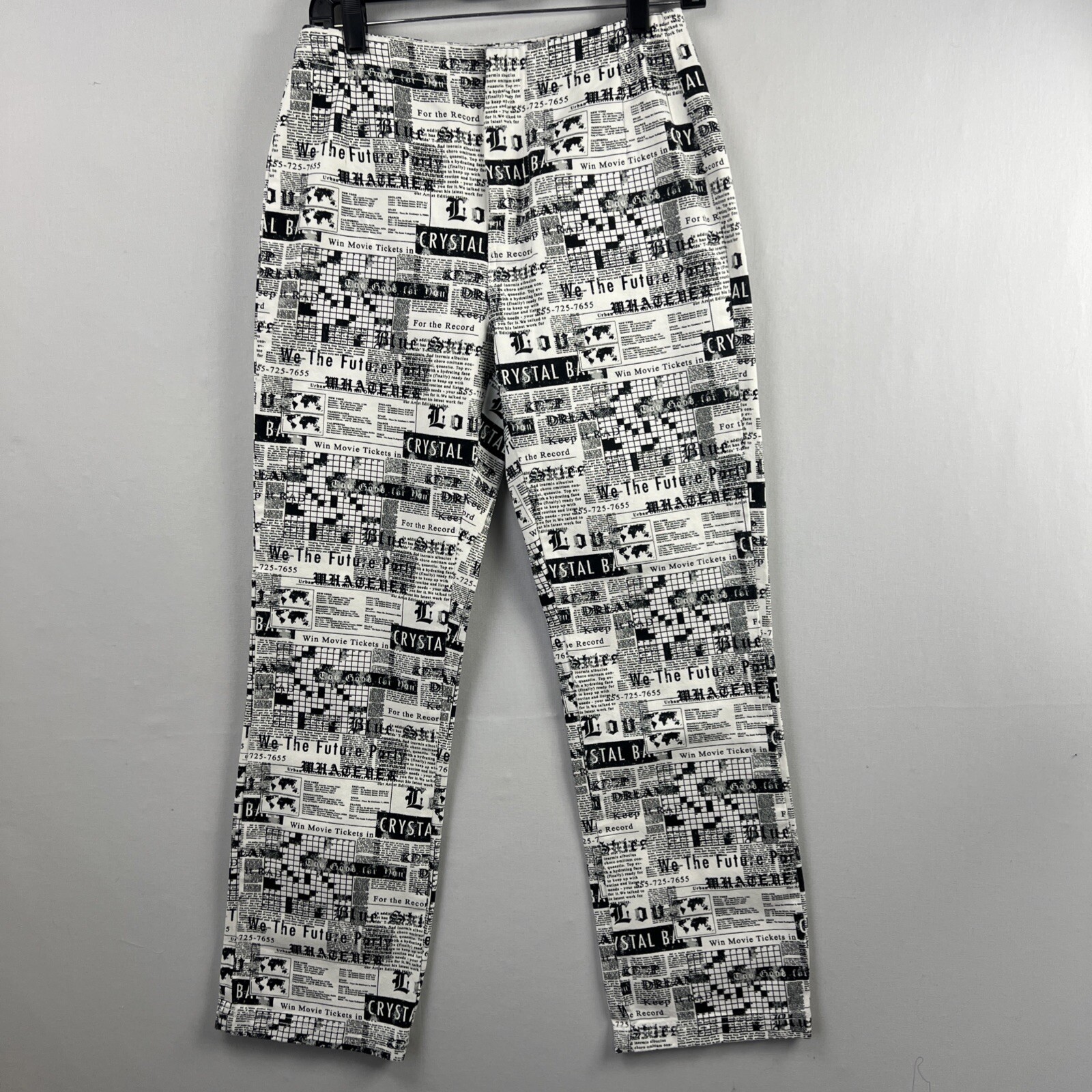 Urban Outfitters Newspaper Print Pants Womens Straigh… - Gem