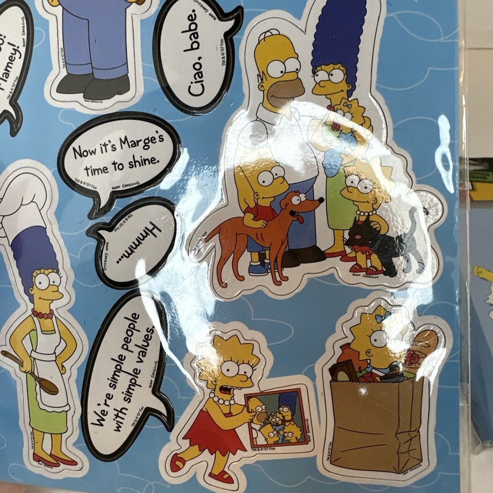 4pc Simpsons Stationery Memoribilia Quote Pens Notebook Magnets 2007 ...