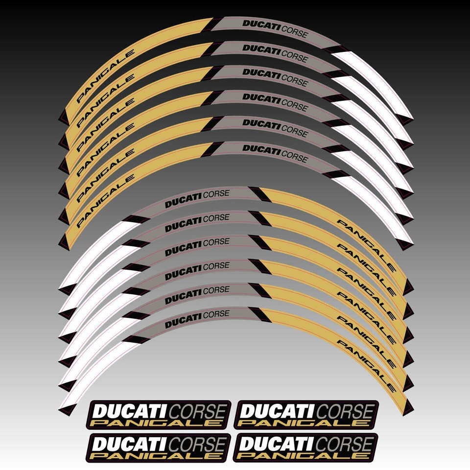 Ducati Stickers Stripes Panigale 899 959 1199 1299 Motorcycle Wheel ...