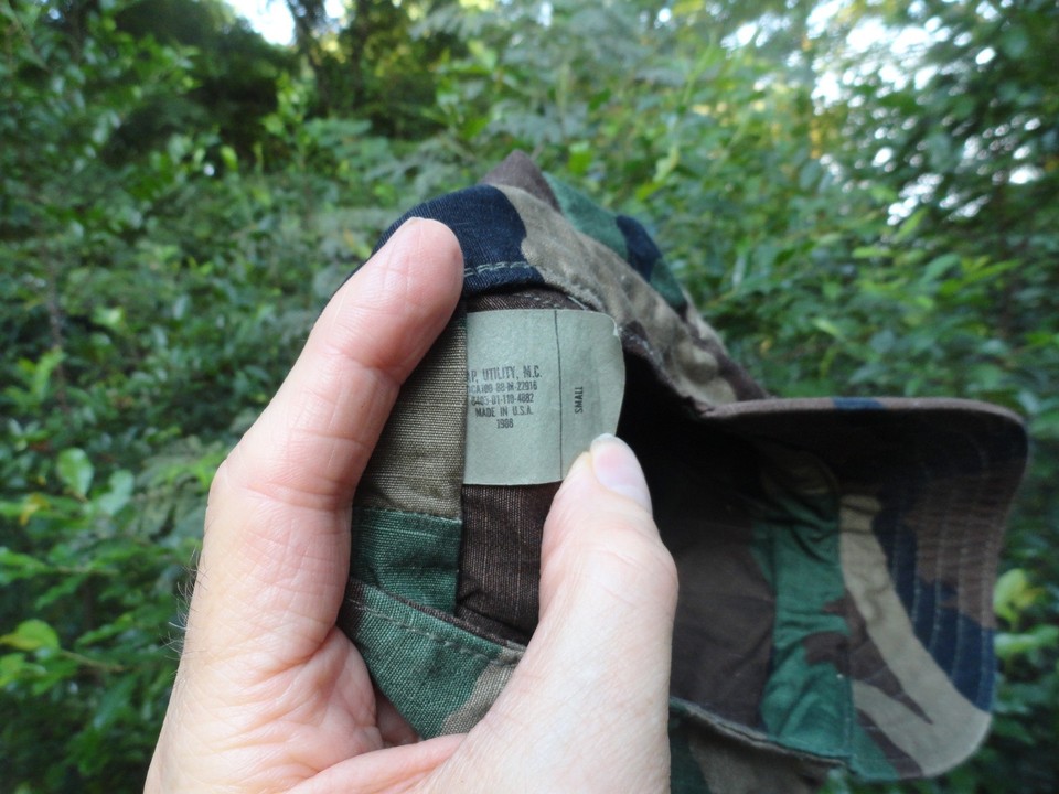 USMC Marine Corps Woodland Cover S 80s-90s Vintage | eBay