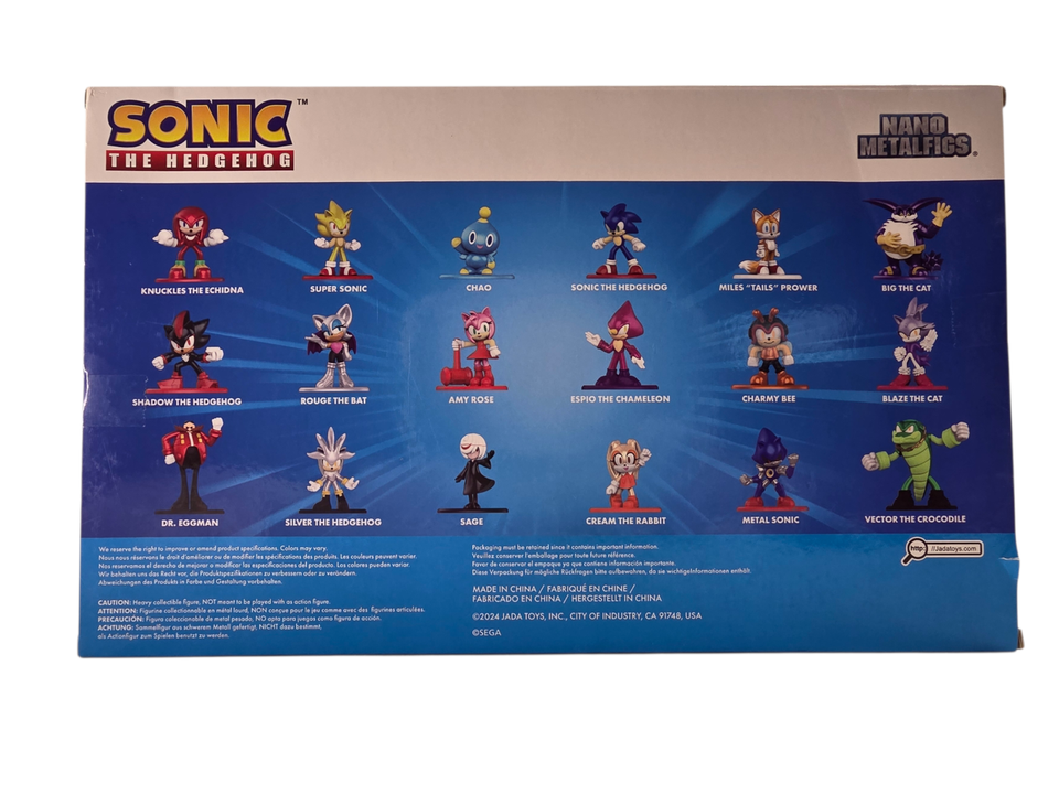 Sonic The Hedgehog Nano MetalFigs Series 1 Metal Die Cast 18 Figures ...